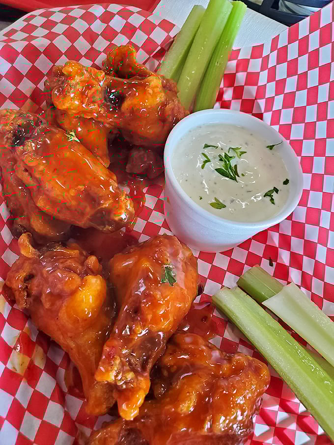 These wings aren't just good, they're change-your-weekend-plans good. The blue cheese dip isn't a condiment&mdash;it's a necessary companion on this flavor journey.