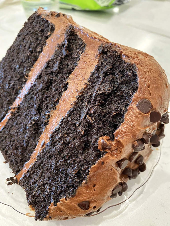 Chocolate cake that doesn't just satisfy your sweet tooth&mdash;it throws a party for it. Those layers aren't just dessert, they're therapy in fork-ready form.