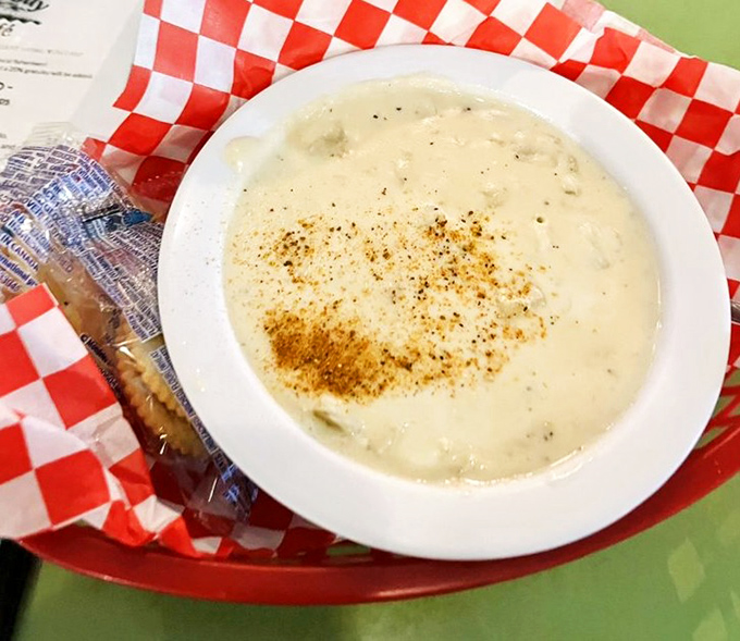 This isn't just clam chowder; it's a creamy bowl of maritime comfort that would make New England jealous of Florida's seafood prowess.