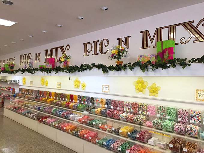 The "Pic N Mix" wall&mdash;where candy commitment issues are celebrated and every combination is the right one.
