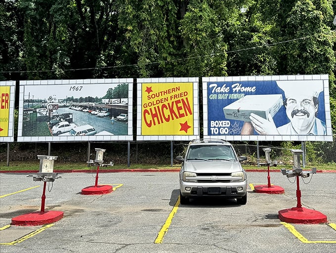 Vintage billboards showcase South 21's storied history, a visual reminder that some things are worth preserving exactly as they've always been.