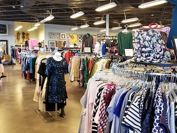 The clothing section rivals department stores in organization but beats them handily in the "won't empty your wallet" department.