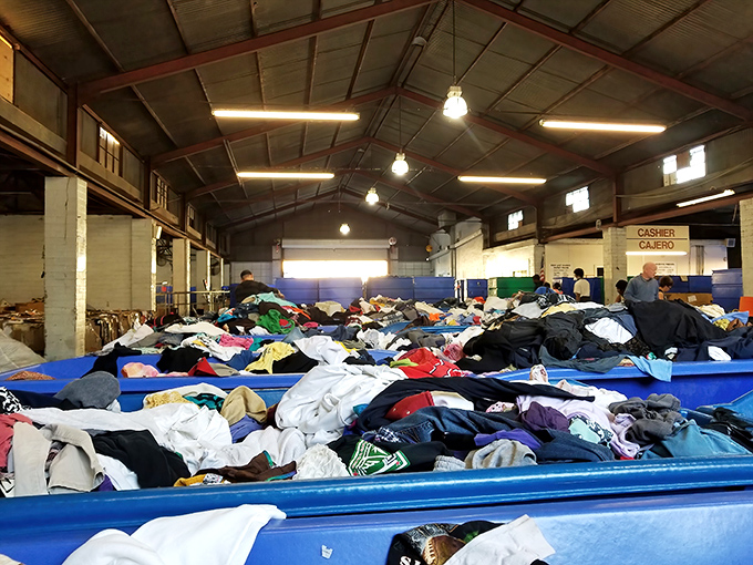 Textile archaeology at its finest. Each layer reveals fashion choices from another era, waiting for their renaissance.