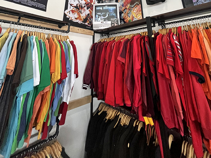 Color-coded clothing racks that would make Marie Kondo weep with joy &ndash; finding that perfect red t-shirt has never been so satisfying.