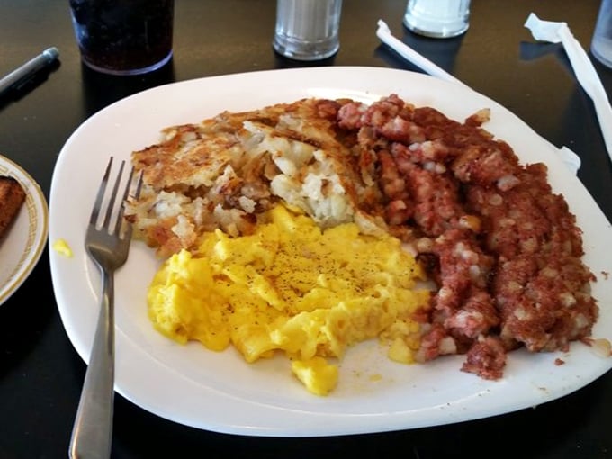 Corned beef hash, eggs, and potatoes&mdash;the holy trinity of breakfast that's been solving life's problems since diners were invented. 