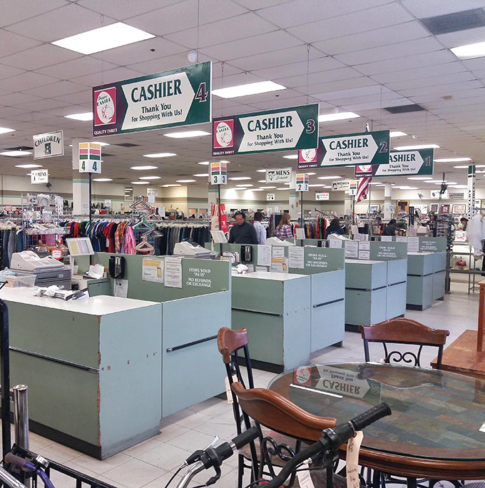 Multiple checkout lanes mean less time waiting, more time wearing your new-to-you finds. Like an airport for bargains, but without the TSA pat-downs.