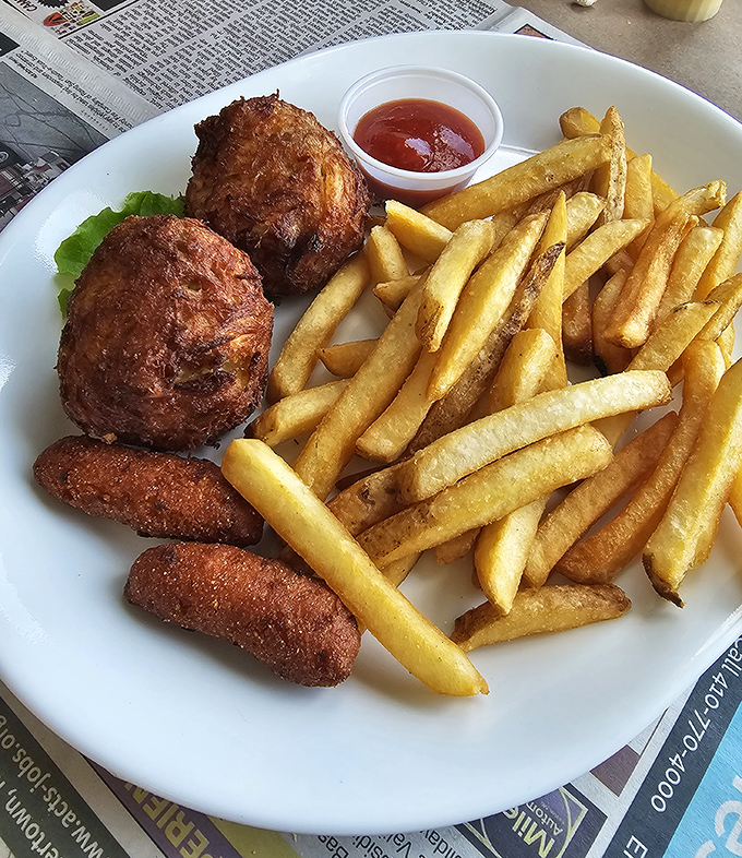 Crab cakes and fries&mdash;the dynamic duo of Delaware dining that makes you wonder why you'd ever order anything else.