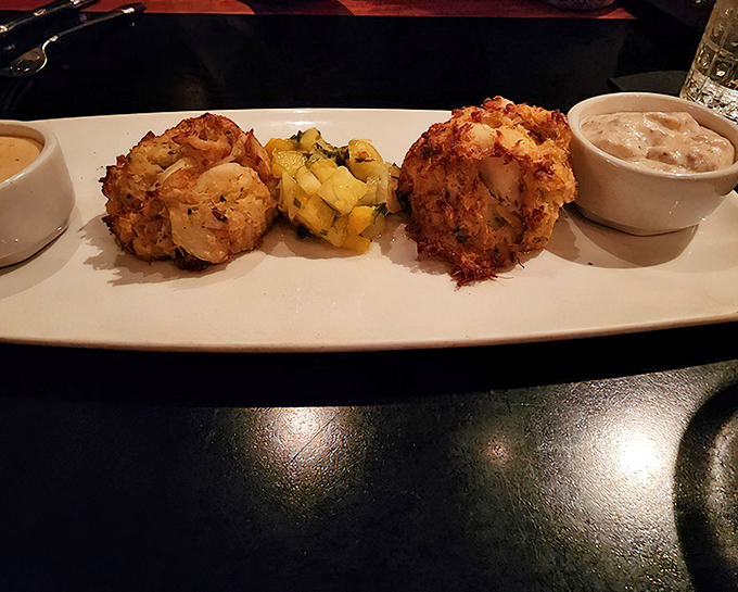 These crab cakes are what Maryland wishes it could make &ndash; mostly crab, minimal filler, and flavor that makes you close your eyes in appreciation.