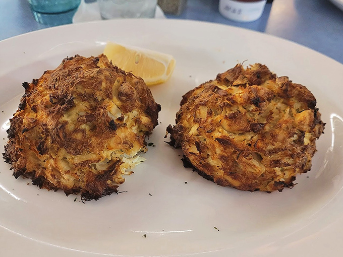 Maryland's signature dish gets the Broadway treatment&mdash;these golden crab cakes are more crab than cake, as nature and Old Bay intended.