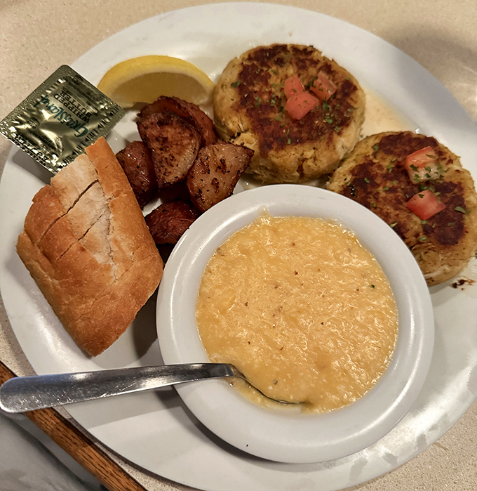 These crab cakes aren't just golden-brown—they're the edible equivalent of finding treasure on a Florida beach.