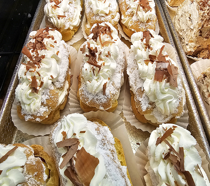 Cream puffs that defy gravity &ndash; light as clouds yet somehow substantial enough to support mountains of whipped cream and chocolate shavings.