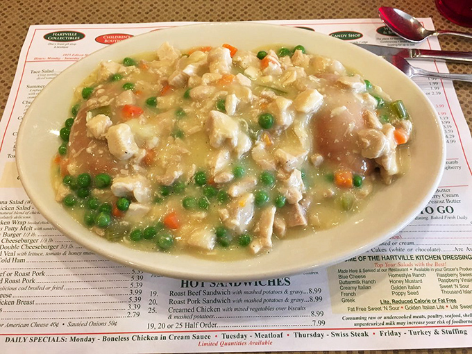 Creamed chicken over noodles: the ultimate hug in a bowl for your weary soul.