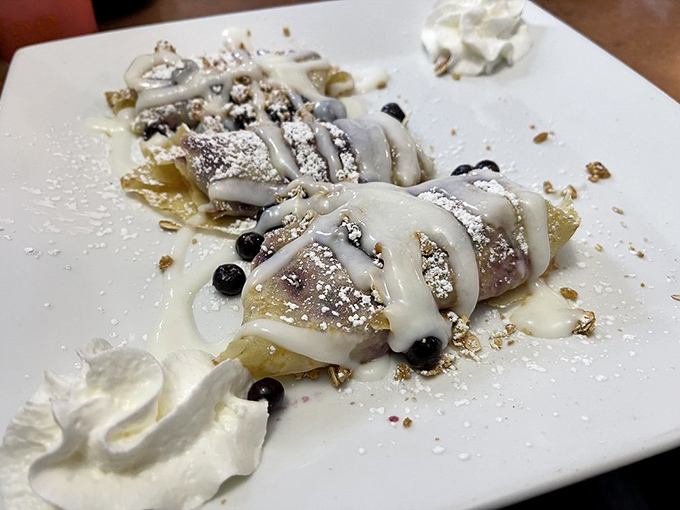 Crepes that strike the perfect balance between delicate and substantial, with a filling-to-wrapper ratio that would make even a French grandmother nod in approval.