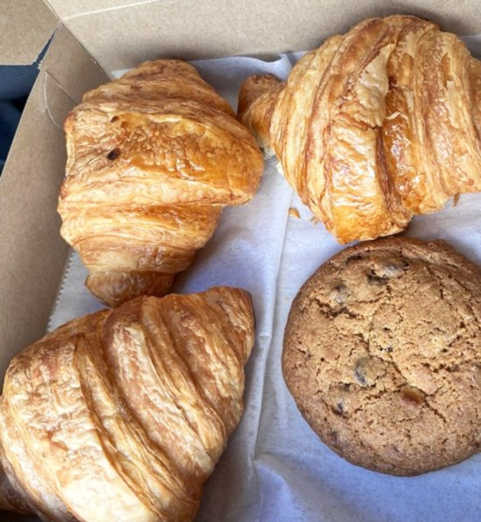 These croissants have achieved that mythical balance of flaky exterior and buttery interior that would make a French baker nod in silent, respectful approval.