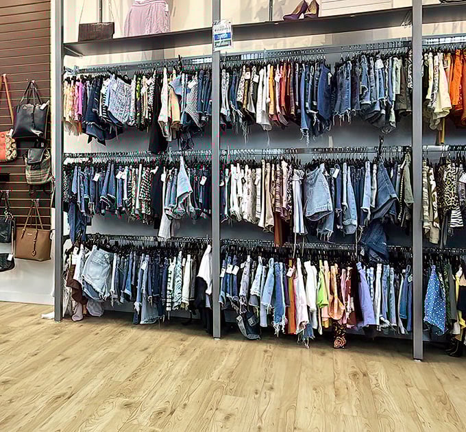 Denim for days! The holy grail of thrifting&mdash;finding that perfect pair of jeans that fits like they were made for you.