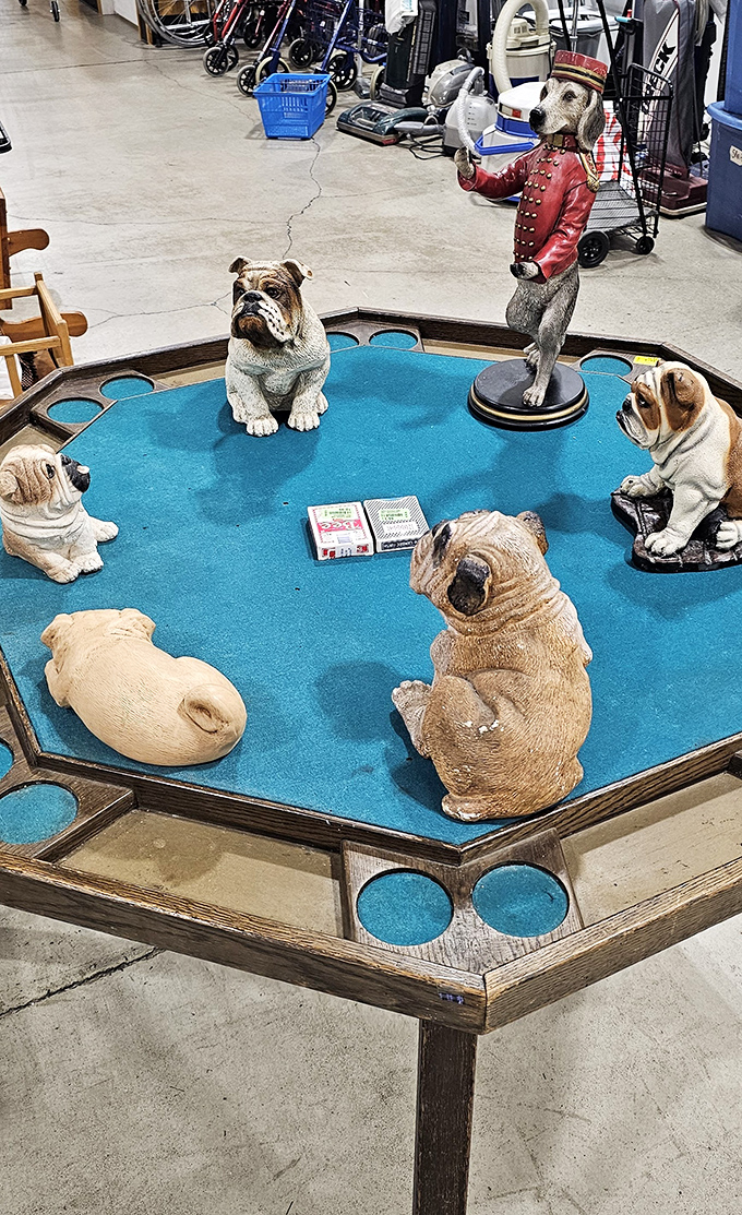 Even Dogs Playing Poker figurines need new homes where they'll be properly appreciated and displayed.
