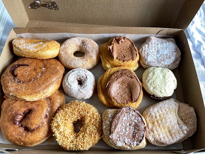 A dozen reasons to forget that New Year's resolution, artfully arranged in a box of pure temptation.