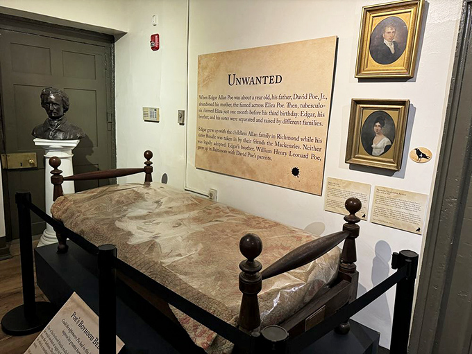 Even in childhood, destiny seemed to whisper dark tales through these simple yet evocative bedroom furnishings.