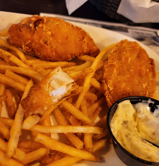 Fish and chips that would make the British jealous, with a tartar sauce so good you'll be tempted to ask for the recipe.