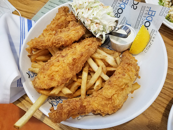 Fish and chips so perfectly golden, they make British expats weep with joy and locals beam with pride. The ultimate coastal comfort.
