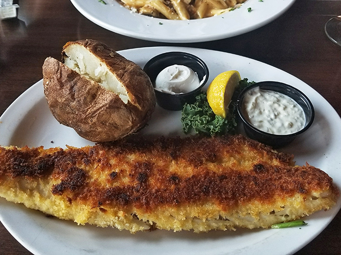 Another walleye masterpiece with a baked potato sidekick&mdash;proof that sometimes the classics become classics because nobody's found a better way.