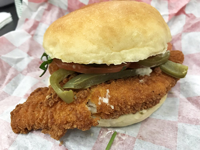 Crispy on the outside, flaky on the inside—this fish sandwich proves that sometimes the simplest pleasures are the most satisfying.