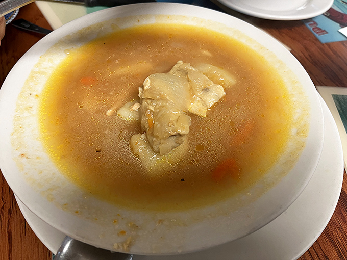 Clear broth, chunks of tender chicken&mdash;this soup doesn't need fancy tricks, just honest ingredients speaking fluent comfort.