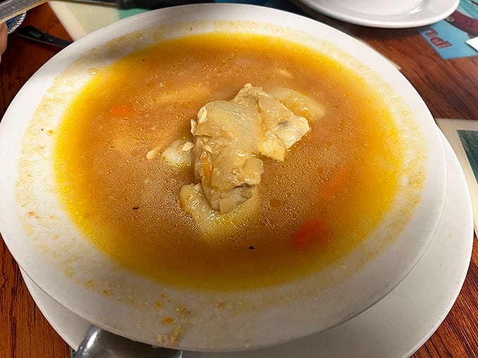 Clear broth, chunks of tender chicken&mdash;this soup doesn't need fancy tricks, just honest ingredients speaking fluent comfort.