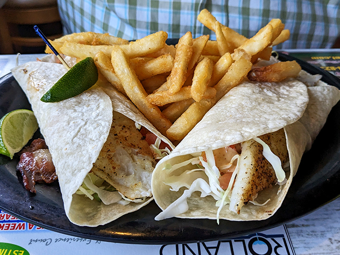 Fish tacos done right &ndash; fresh, flavorful, and wrapped in tortillas that actually hold everything together.