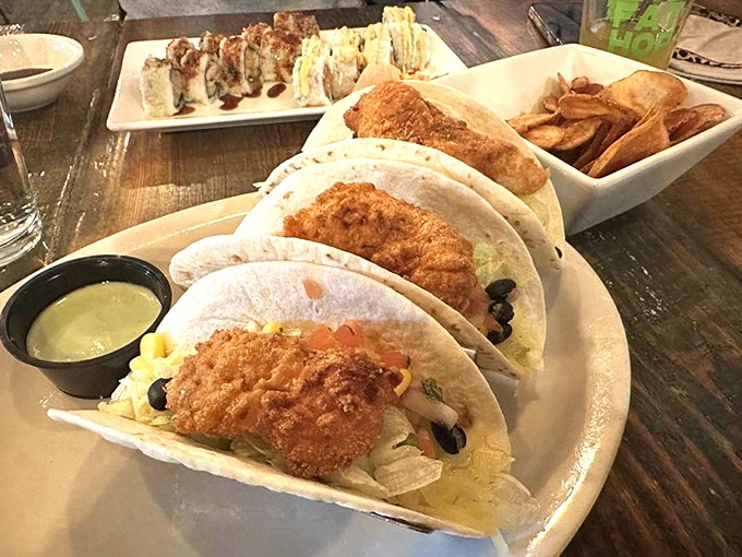 Fish tacos that make you question your geography &ndash; are we really hundreds of miles from the ocean?