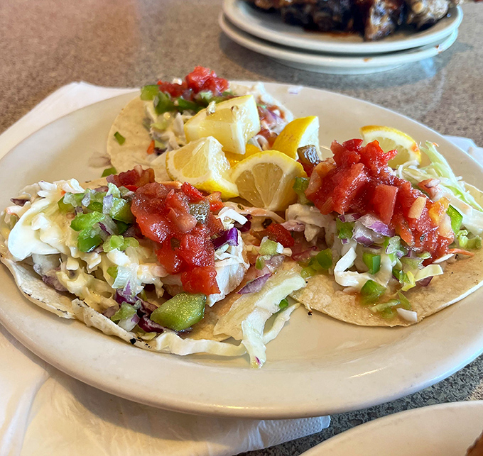 These fish tacos aren't just a meal, they're a coastal Oregon manifesto topped with fresh pico and a squeeze of sunshine.