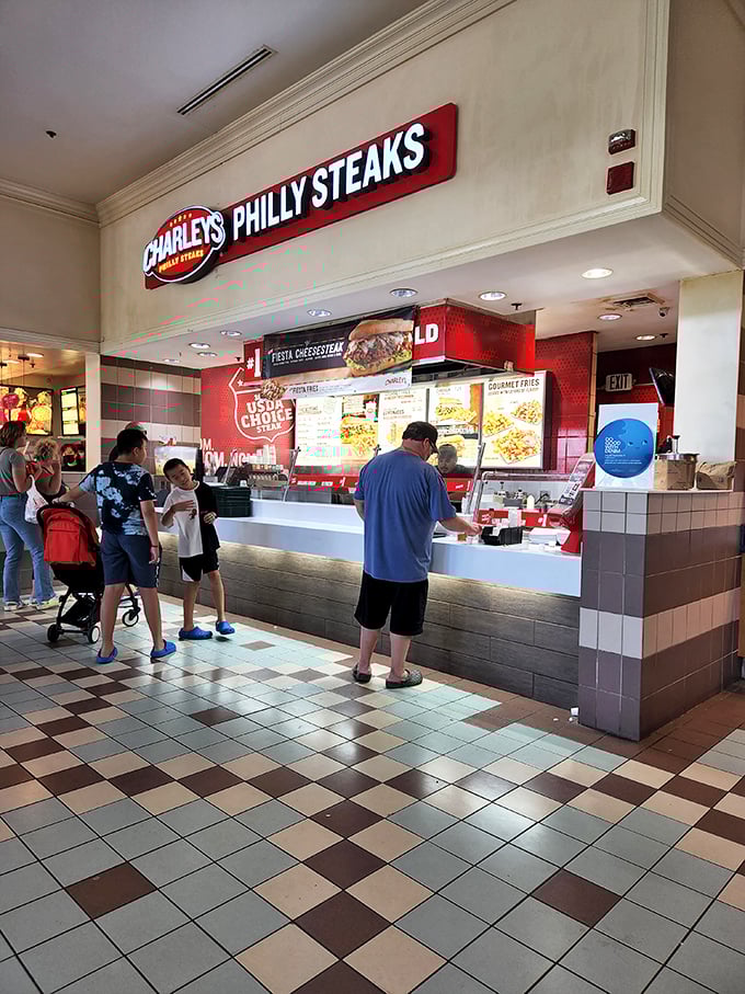 Nothing says "authentic Pennsylvania experience" like grabbing a Philly cheesesteak between shopping marathons.