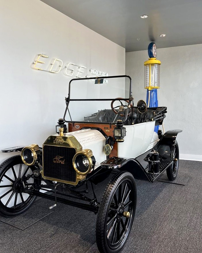 Automotive evolution personified: this vintage Ford Model T stands as patient grandfather to today's complicated descendants, simple engineering that changed the world forever.
