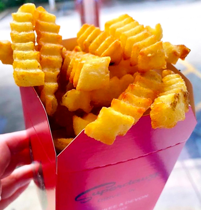 Crinkle-cut fries that actually taste like potatoes&mdash;what a concept! These golden beauties have the perfect crisp-to-fluffy ratio that fast food chains can only dream about. 