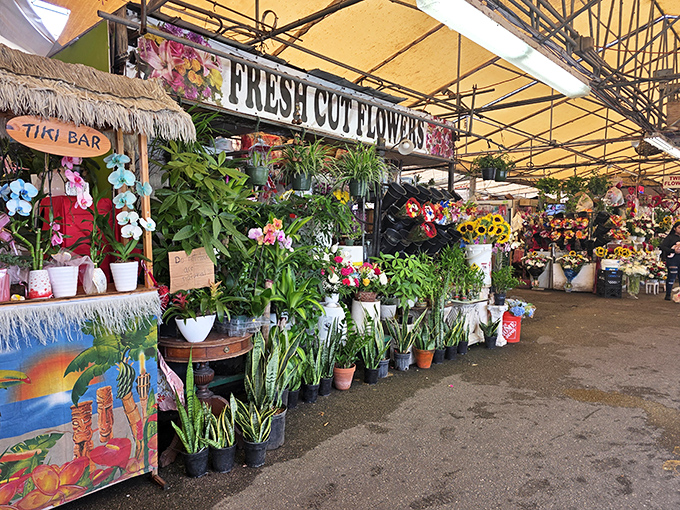 A botanical explosion of color and fragrance, where flower vendors create impromptu bouquets that would make any mother-in-law temporarily approve of you.