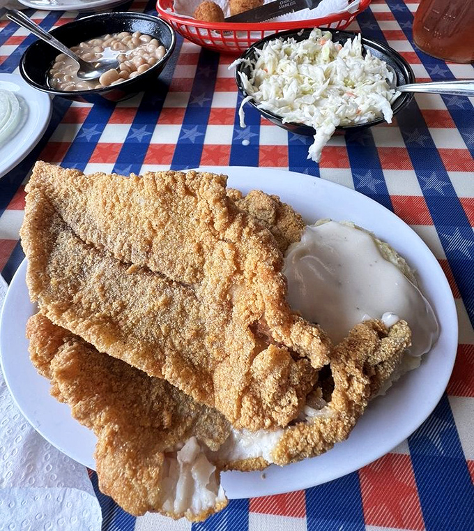 Perfectly cornmeal-crusted catfish fillets that flake at the touch of a fork&mdash;the kind of simple perfection that needs no fancy garnish.