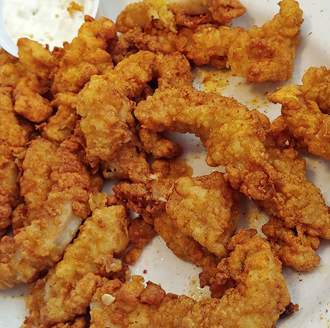 These golden-fried clams aren't just food; they're little crispy treasures from the sea that make you wonder why you ever eat anything else.