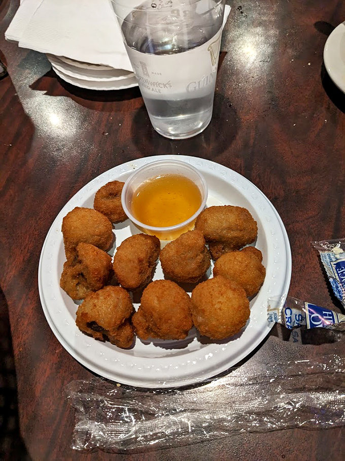 Comfort food philosophers ask: Is there anything more satisfying than a perfectly fried mushroom? Crisp exterior, earthy interior, dipped in tangy sauce&mdash;case closed.