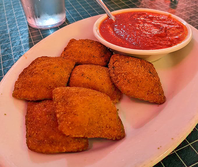 These golden-fried ravioli are the perfect first date with Inky's kitchen&mdash;crispy, cheesy ambassadors that say, "Oh, it gets better from here."