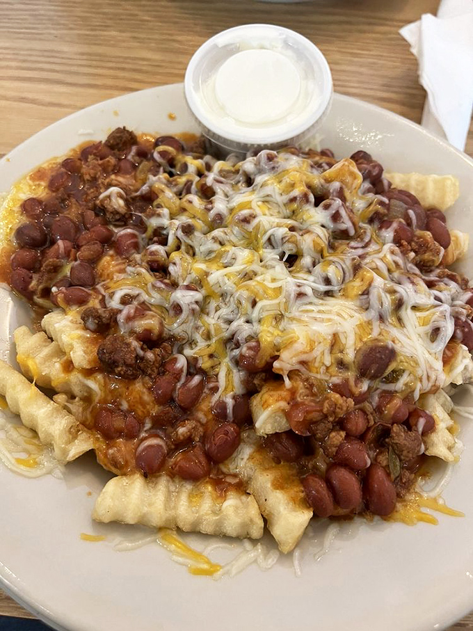 Chili cheese fries that don't just satisfy hunger&mdash;they solve problems. Whatever was bothering you? Gone after the first bite.