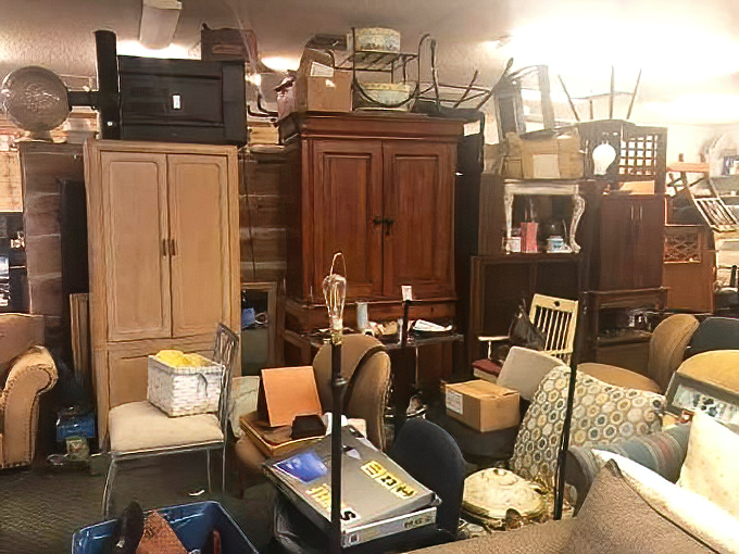 A furniture wonderland where your grandmother's taste meets your millennial budget in perfect harmony.