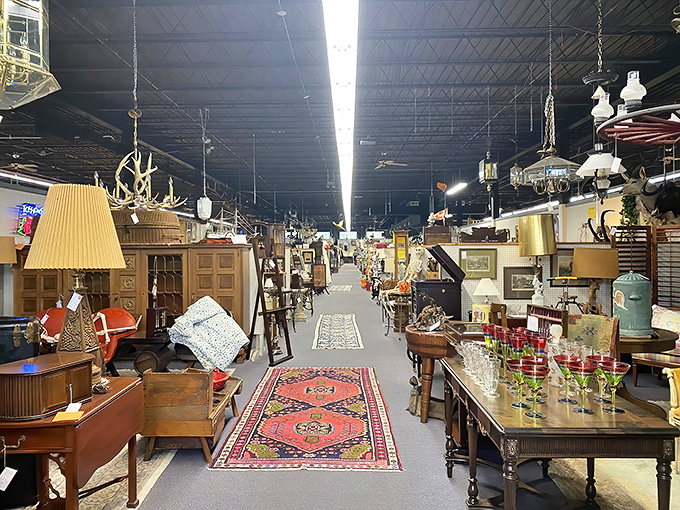 Furniture arranged with the precision of a museum and the temptation of a candy store. That oriental rug isn't just decor&mdash;it's the yellow brick road to design nirvana.