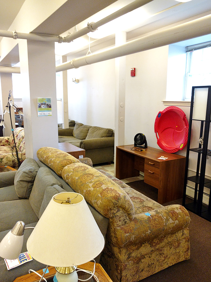 The furniture section: where vintage sofas with stories to tell wait for their second act in your living room.