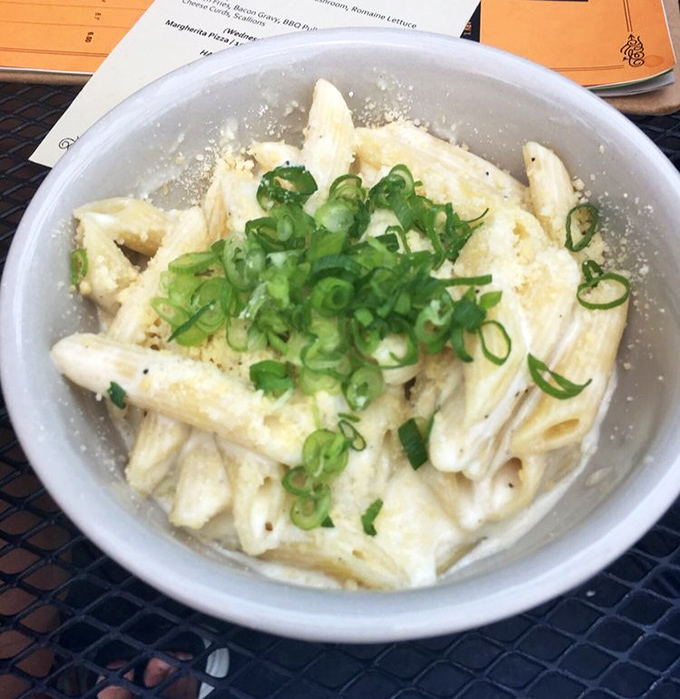 Mac and cheese for grown-ups. Those green onions aren't just garnish&mdash;they're the perfect sharp counterpoint to the creamy, cheesy pasta beneath.
