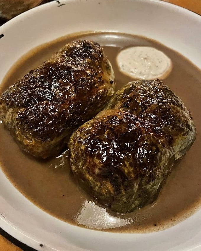 These golabki look like they've been kissed by a savory goddess, their glistening exterior promising flavors that would make your Polish grandmother weep with joy.