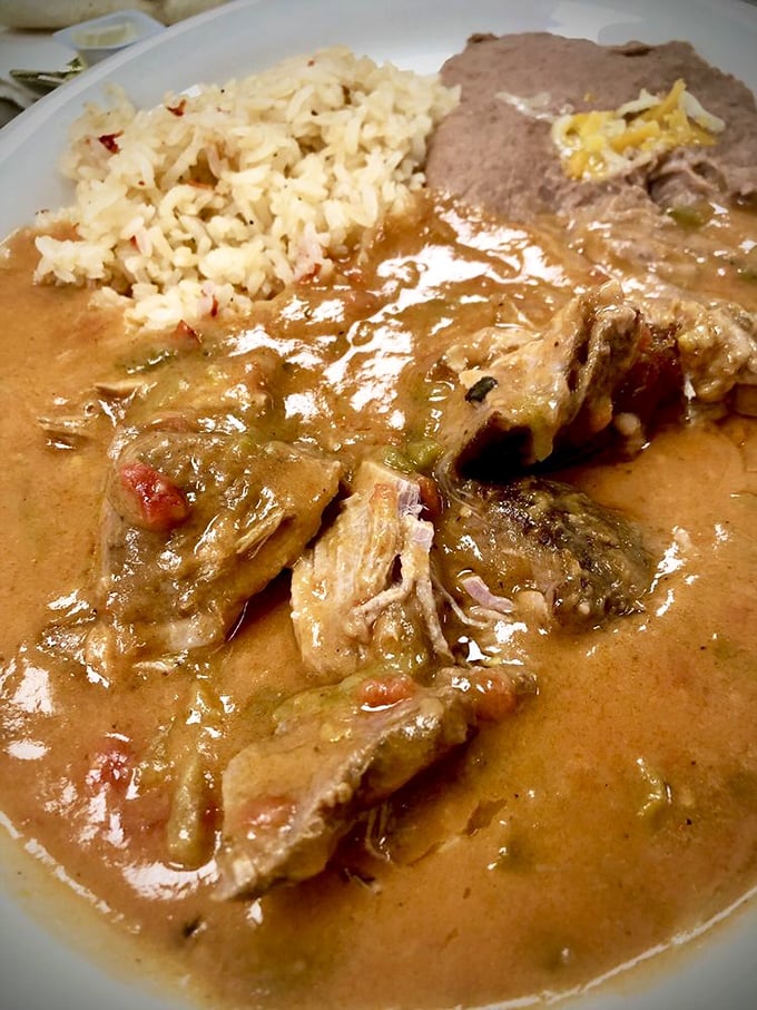 Green chili carnitas that make you understand why Colorado debates green chili with the same passion others reserve for politics.