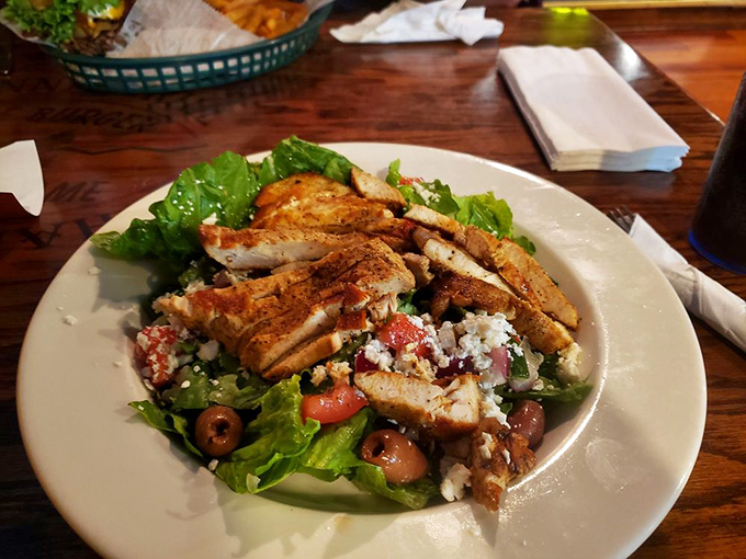 Salads this hearty make you forget you're being virtuous. That grilled chicken and feta combo is what vegetables dream about at night.
