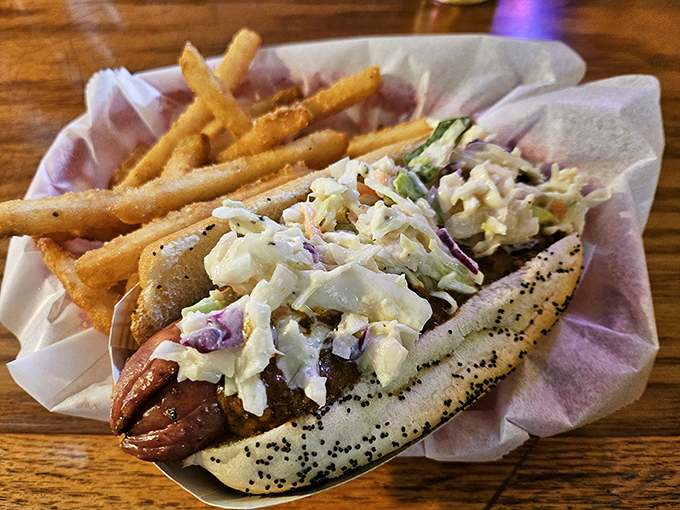A hot dog dressed in coleslaw is like wearing a tuxedo to a backyard barbecue&mdash;unexpectedly perfect and oddly sophisticated.
