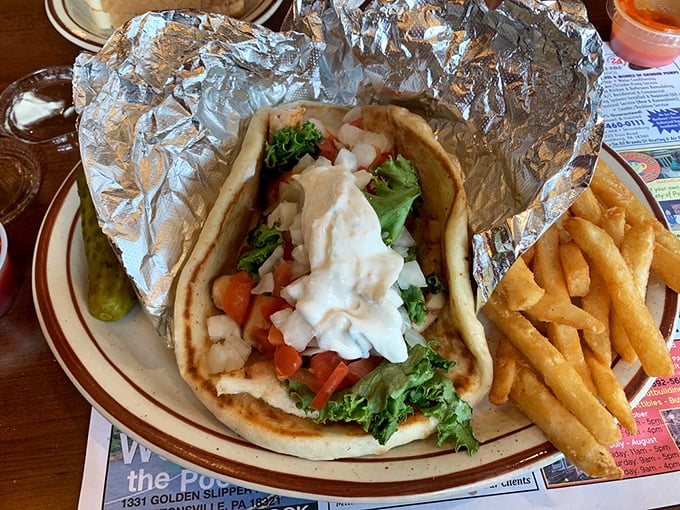 The gyro&mdash;where Mediterranean tradition meets Pocono hospitality. That tzatziki sauce could solve international conflicts.
