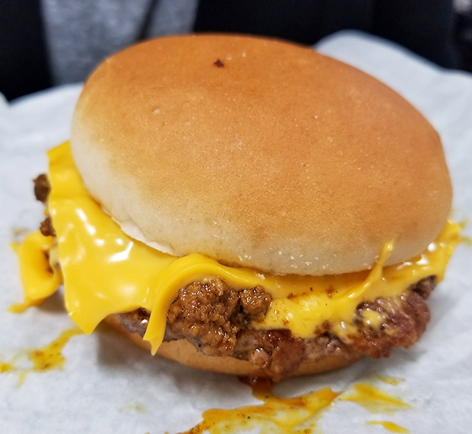 A cheeseburger that remembers when American cheese was considered a perfectly acceptable life choice. Simple, honest, and gloriously unpretentious.